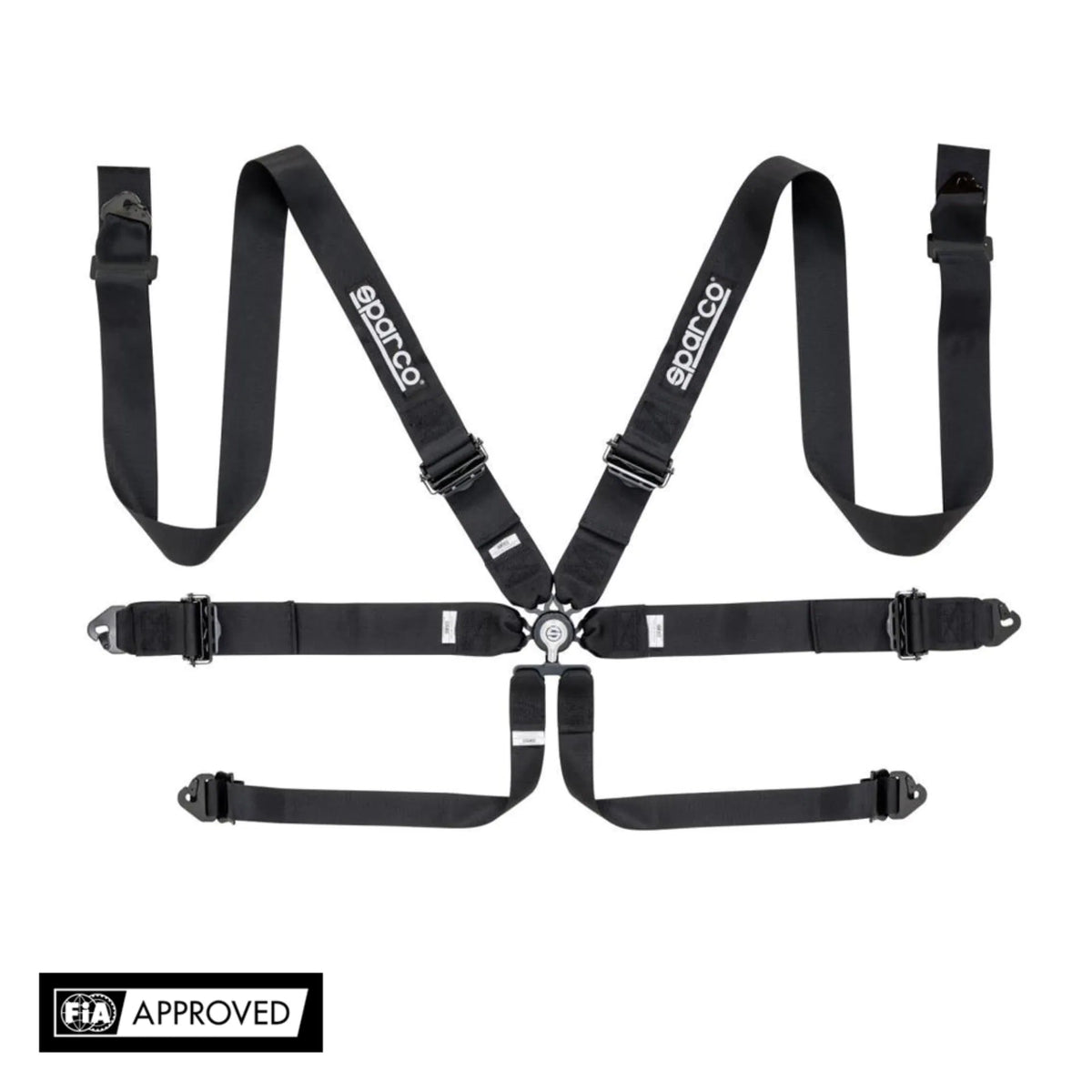 Sparco 4 Point Harness 2: BOLT IN Black – Vehicle Safe