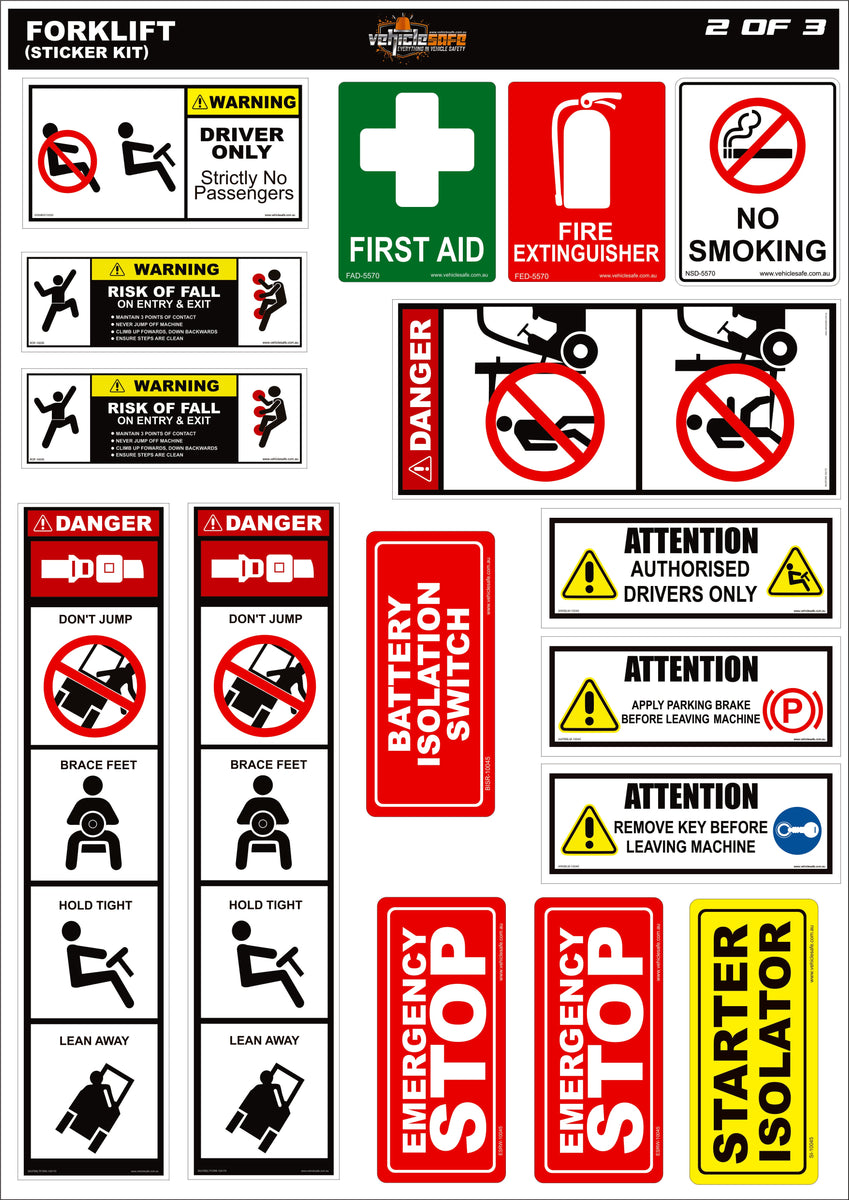 Forklift Safety Sticker Kit – Vehicle Safe