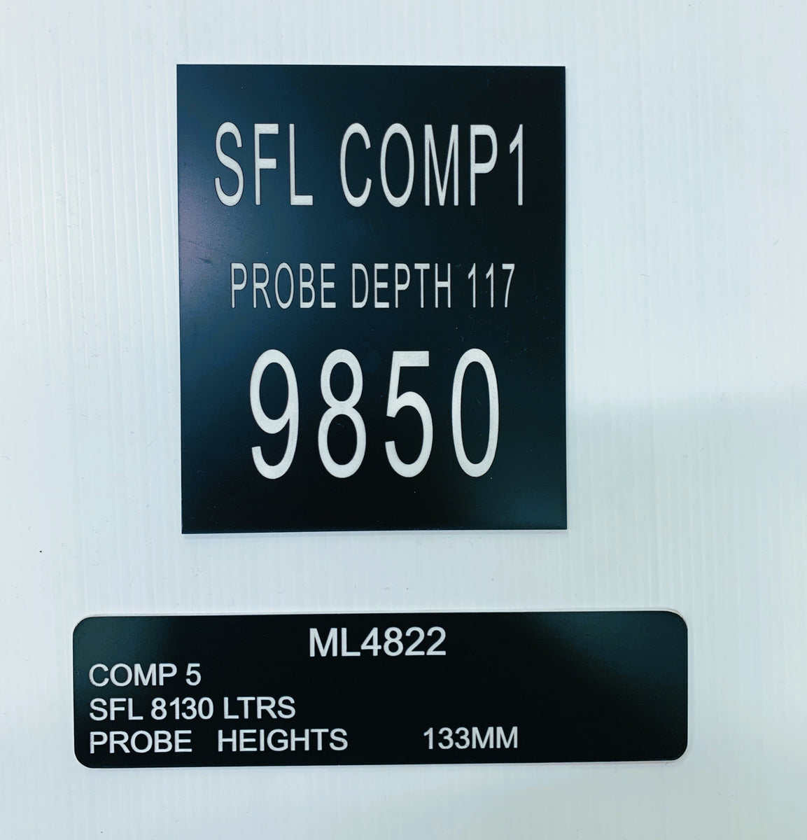 Laser Engraved Traffolyte Labels – Vehicle Safe